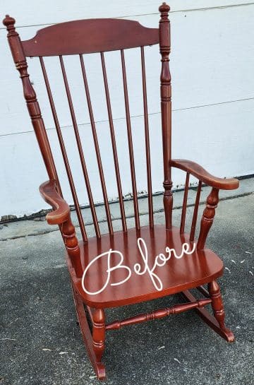 Wooden Rocking Chair Makeover - My Repurposed Life®
