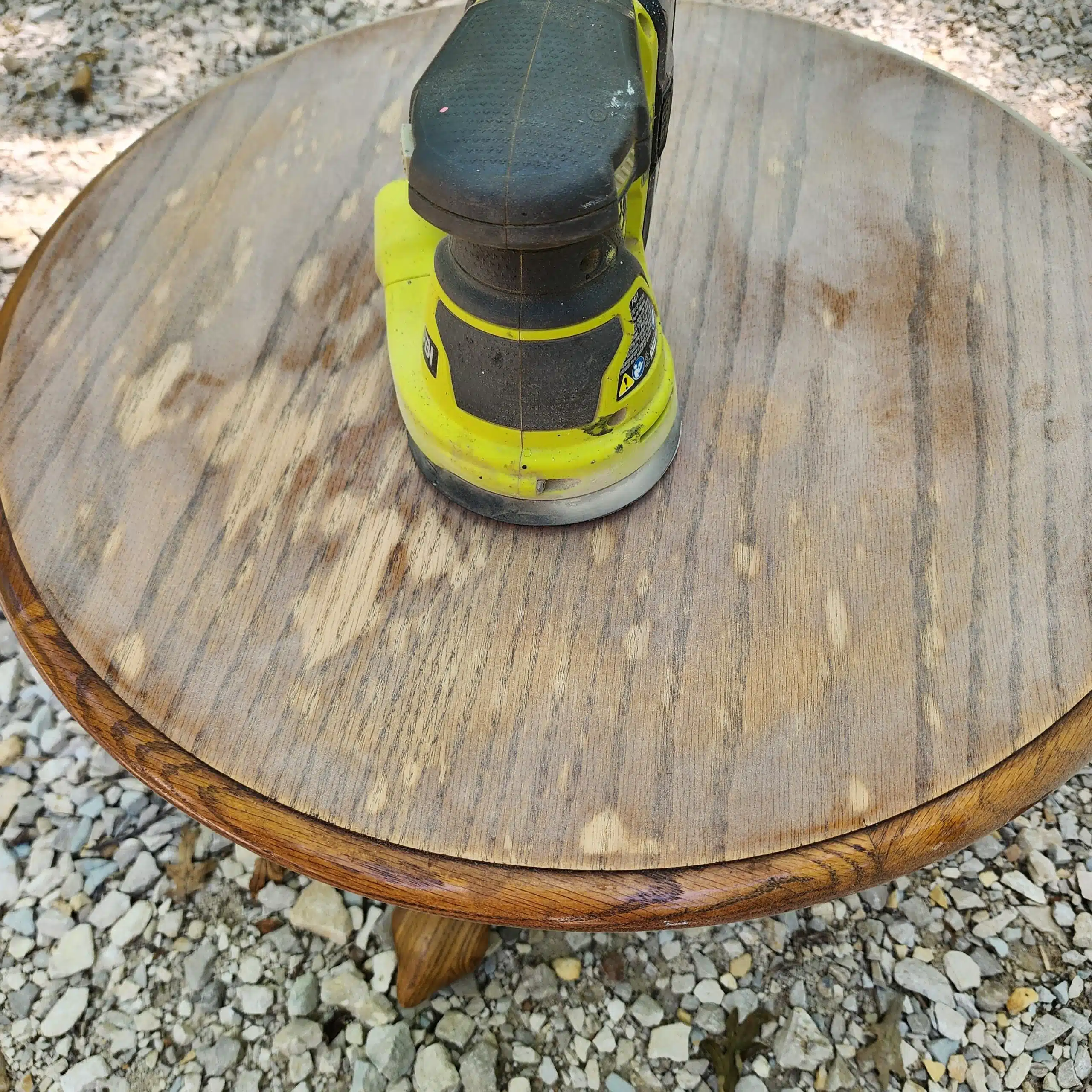 Small Pedestal Coffee Table Makeover - My Repurposed Life®