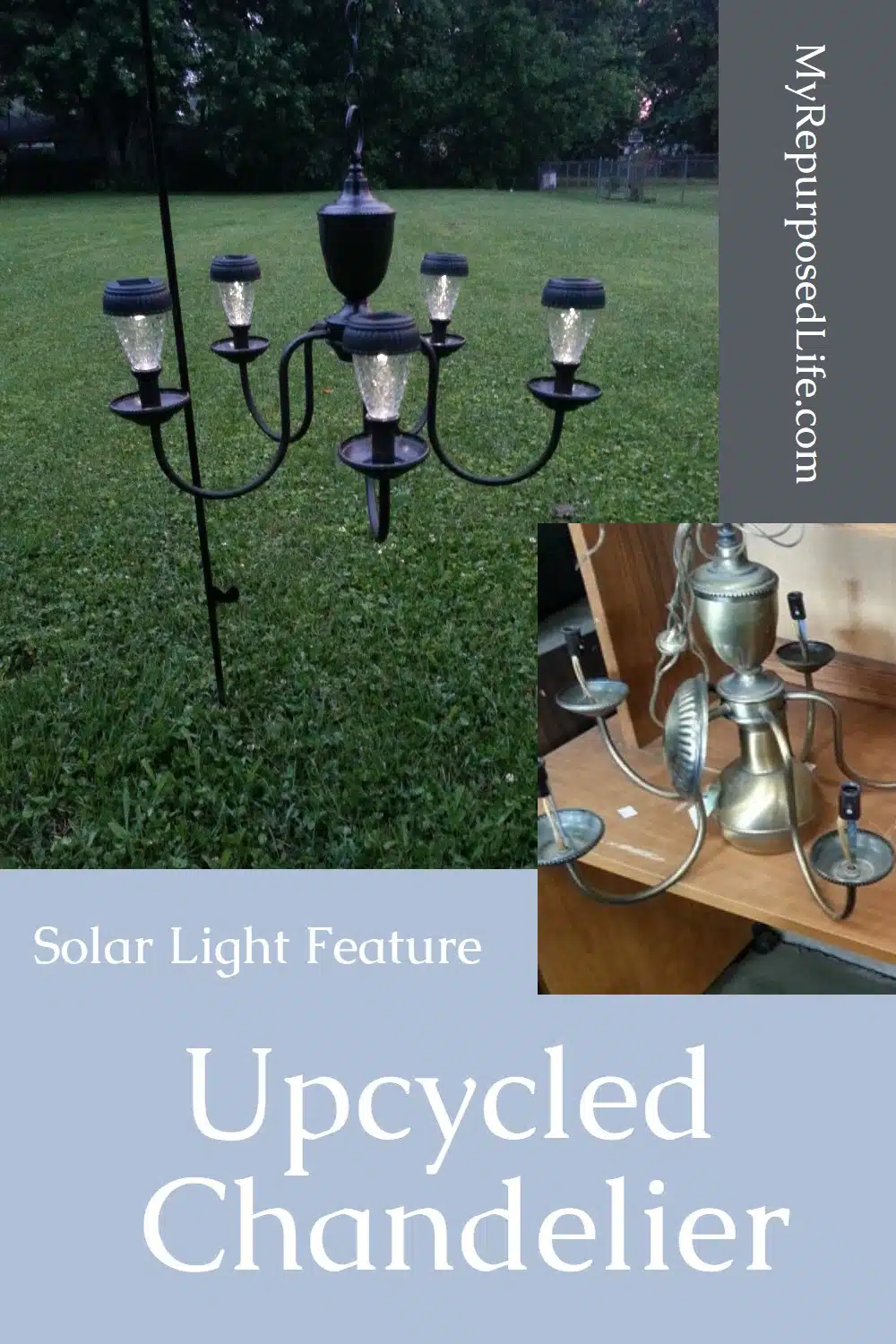 Chandelier Solar Light | Hanging Solar Light - My Repurposed Life®
