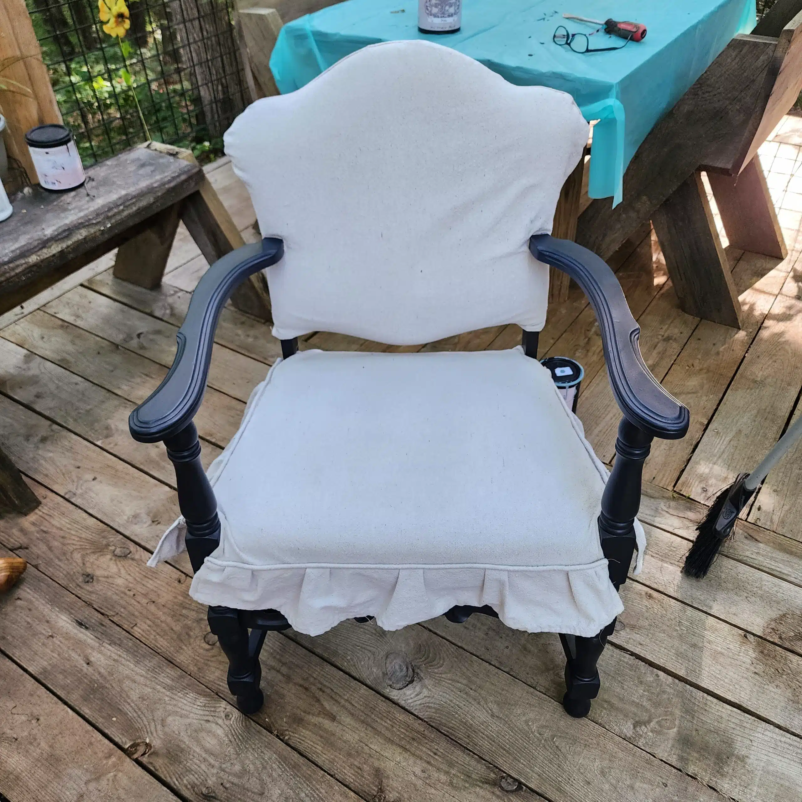 Painting a Wooden Antique Parlor Chair - My Repurposed Life®