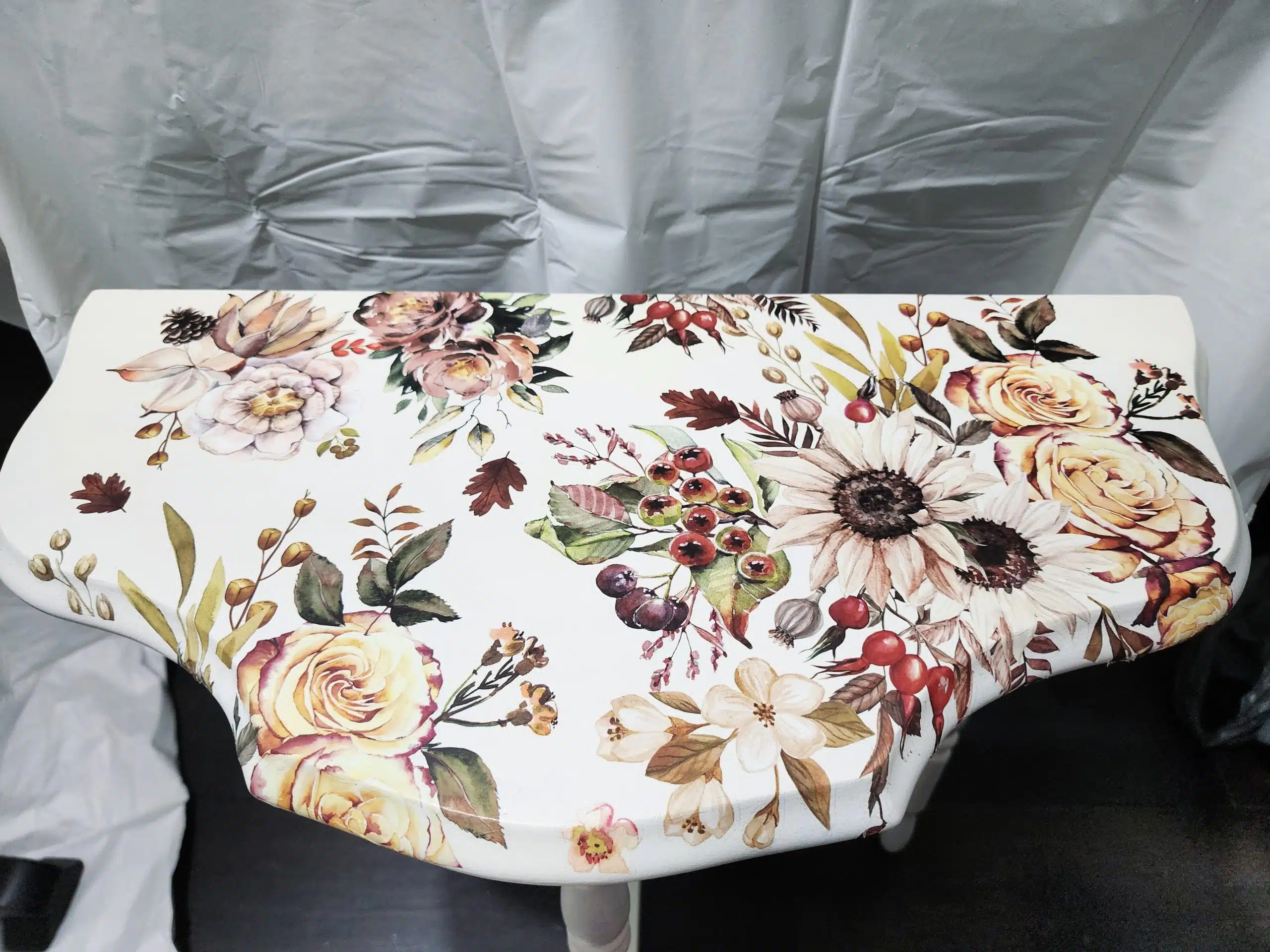 Half Moon Table Makeover - My Repurposed Life®