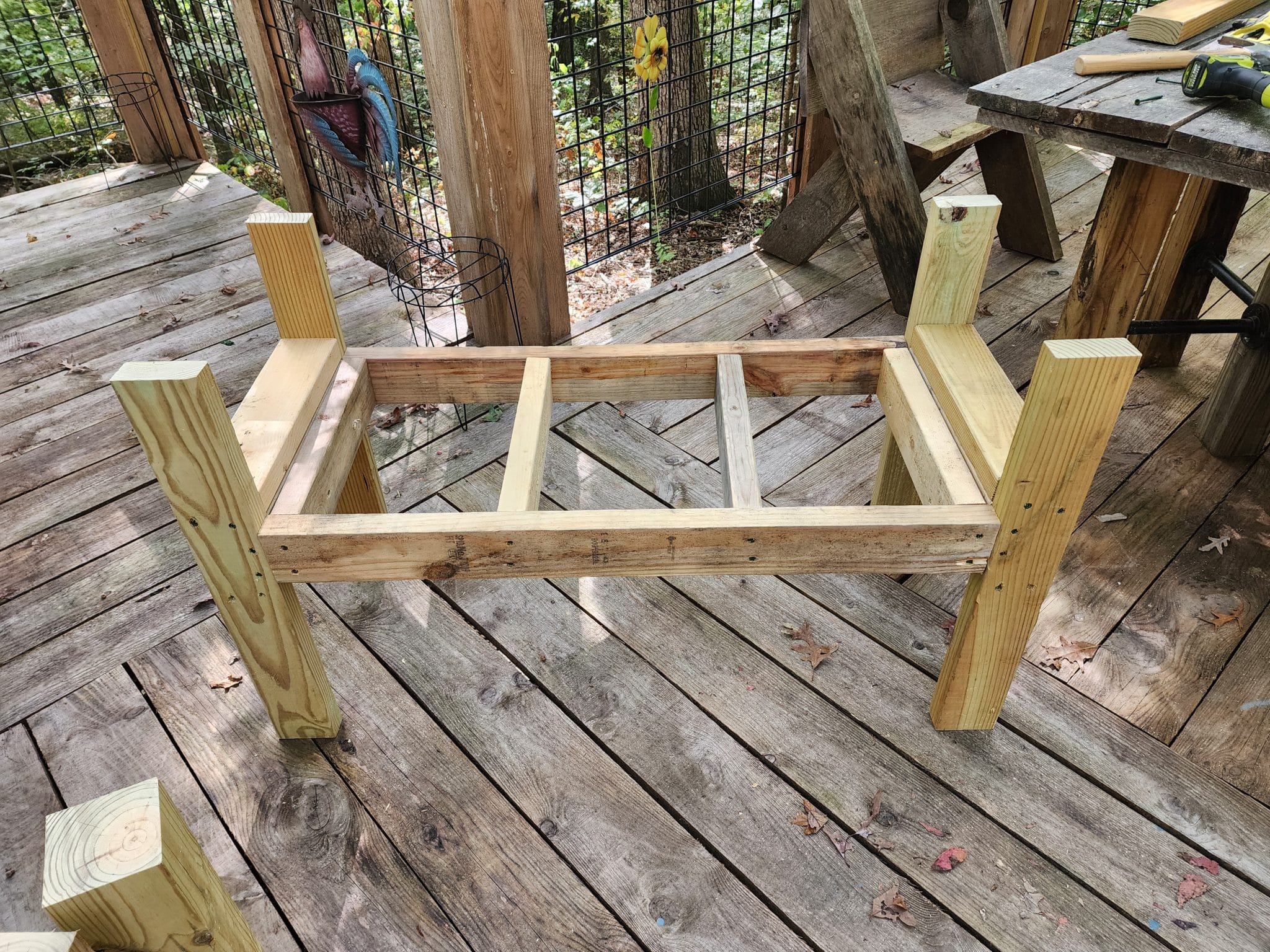 Scrap Wood 2x4 Outdoor Sofa - My Repurposed Life®