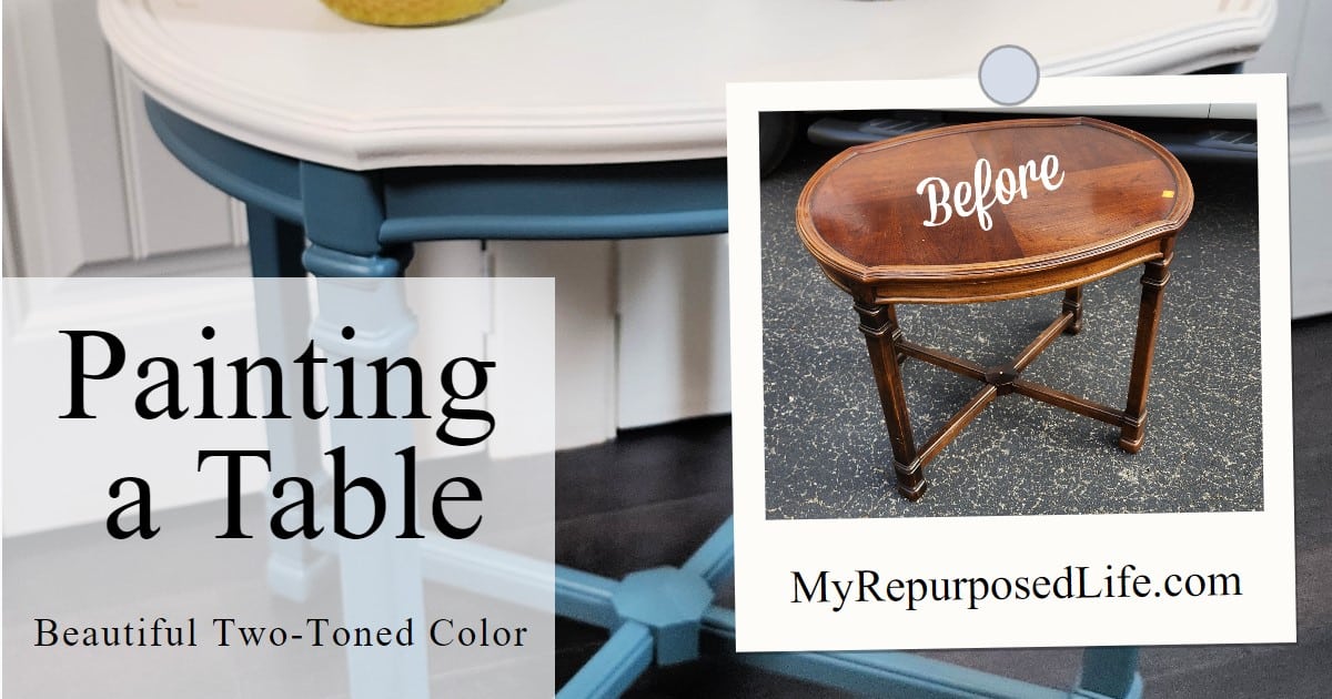 Two Toned Side Table - My Repurposed Life®