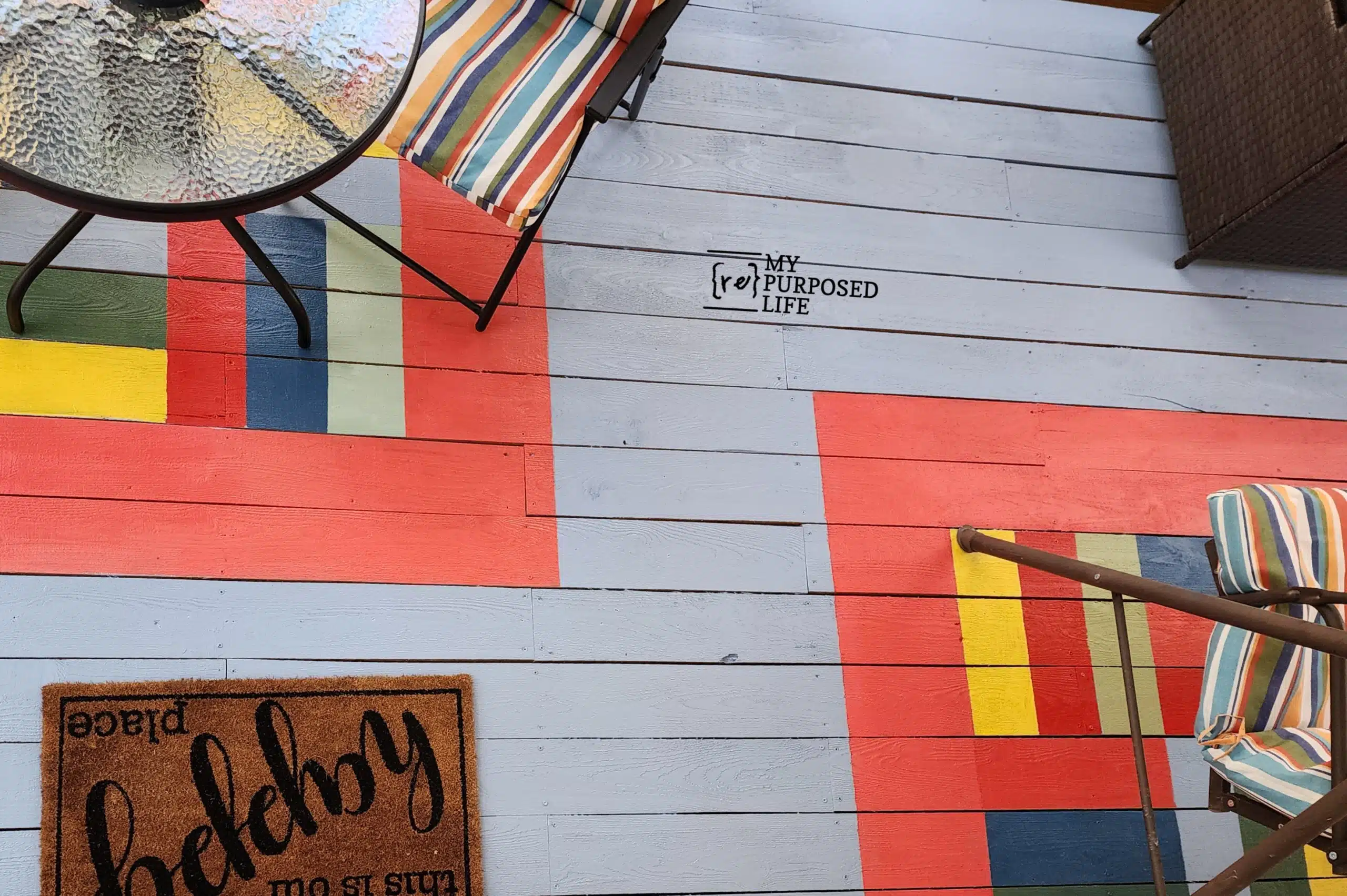 DIY Painted Porch Rug: Adding a Pop of Color to My Outdoor Space - My ...