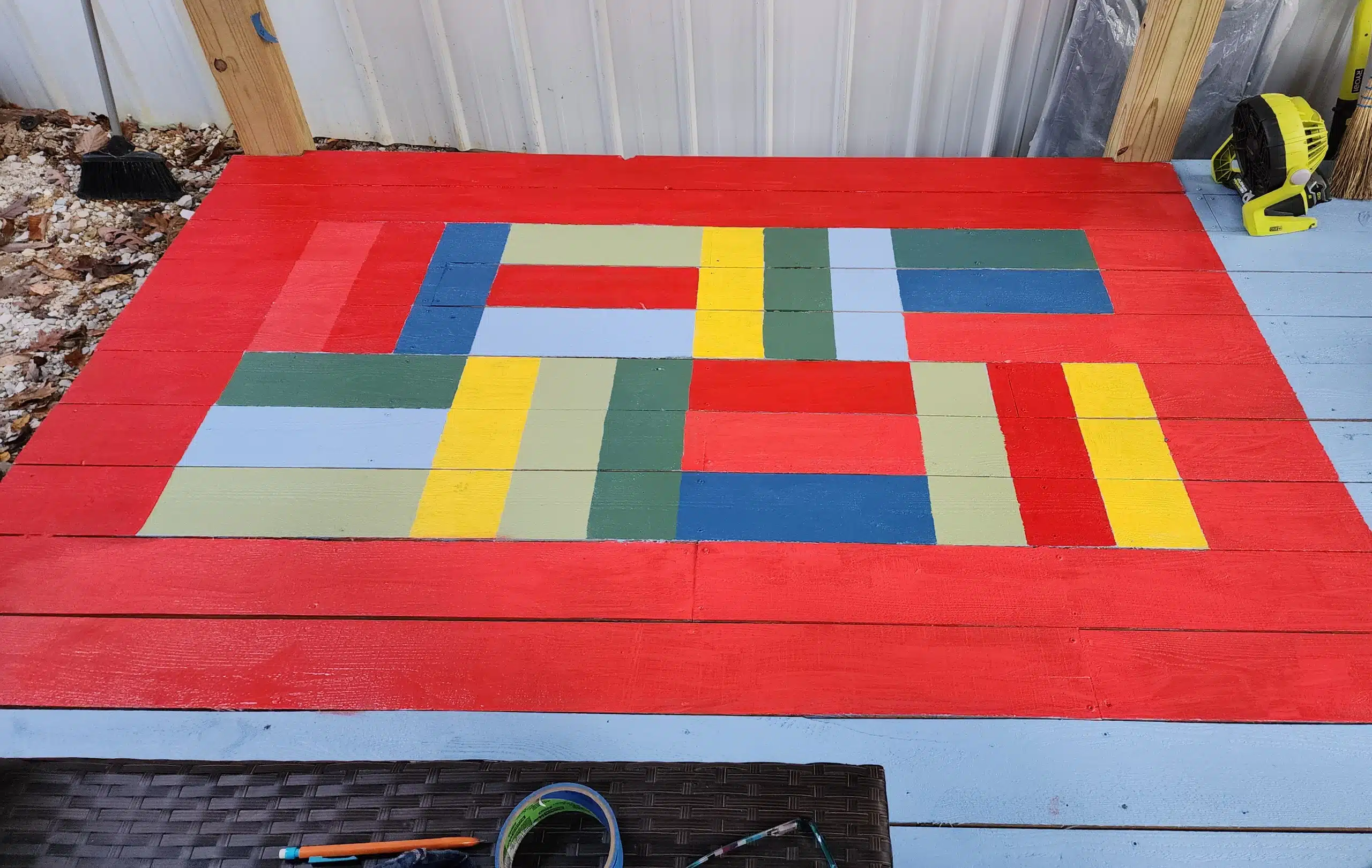 DIY Painted Porch Rug: Adding a Pop of Color to My Outdoor Space - My ...