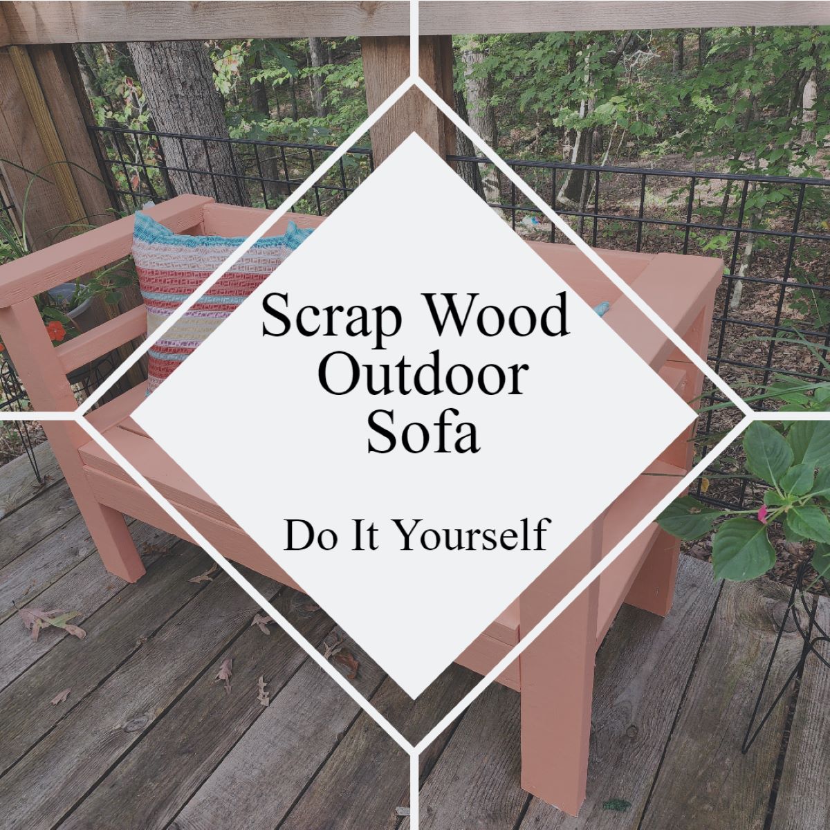 Scrap Wood 2x4 Outdoor Sofa - My Repurposed Life®