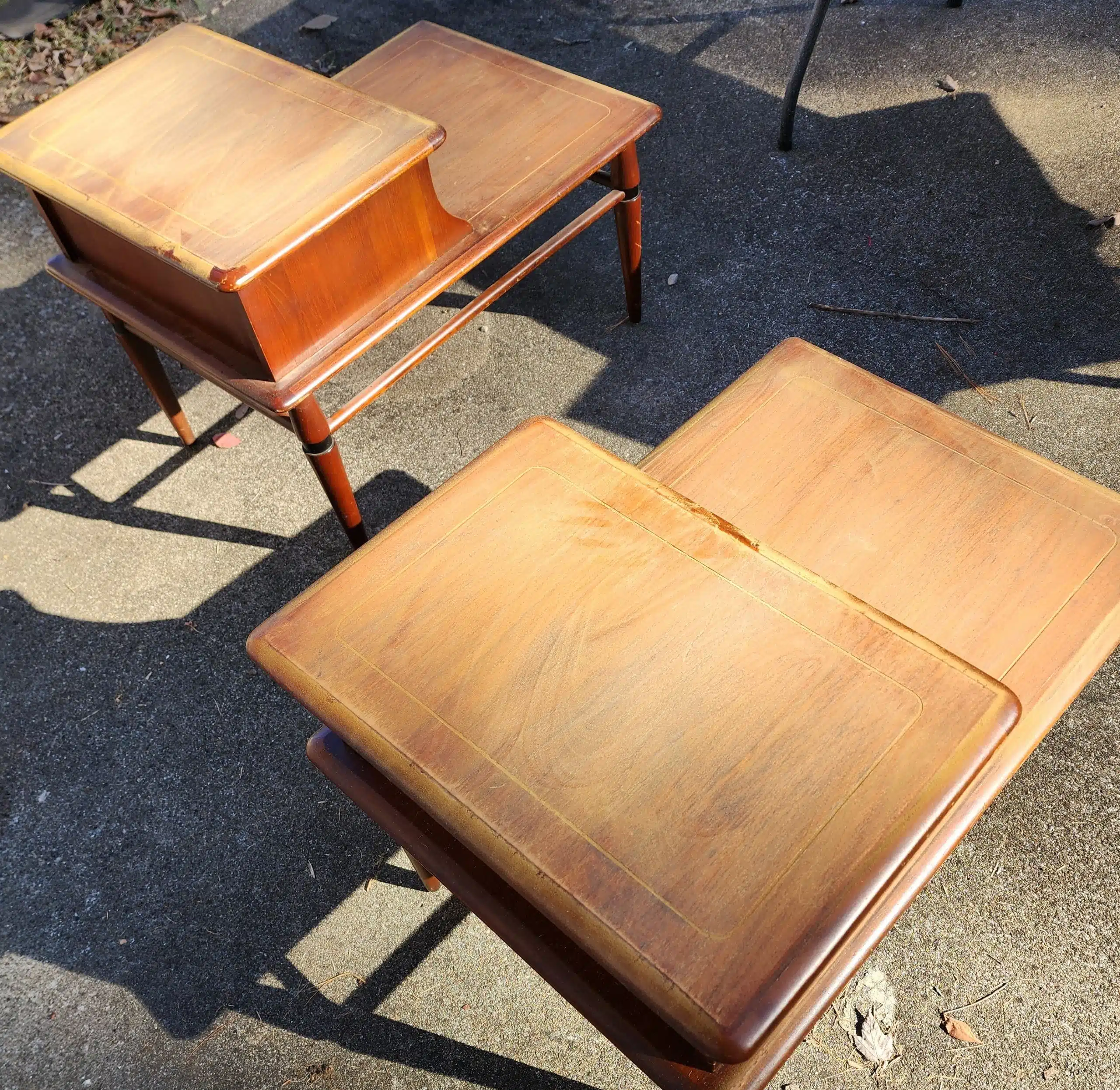 MCM Step End Table Makeover - My Repurposed Life®
