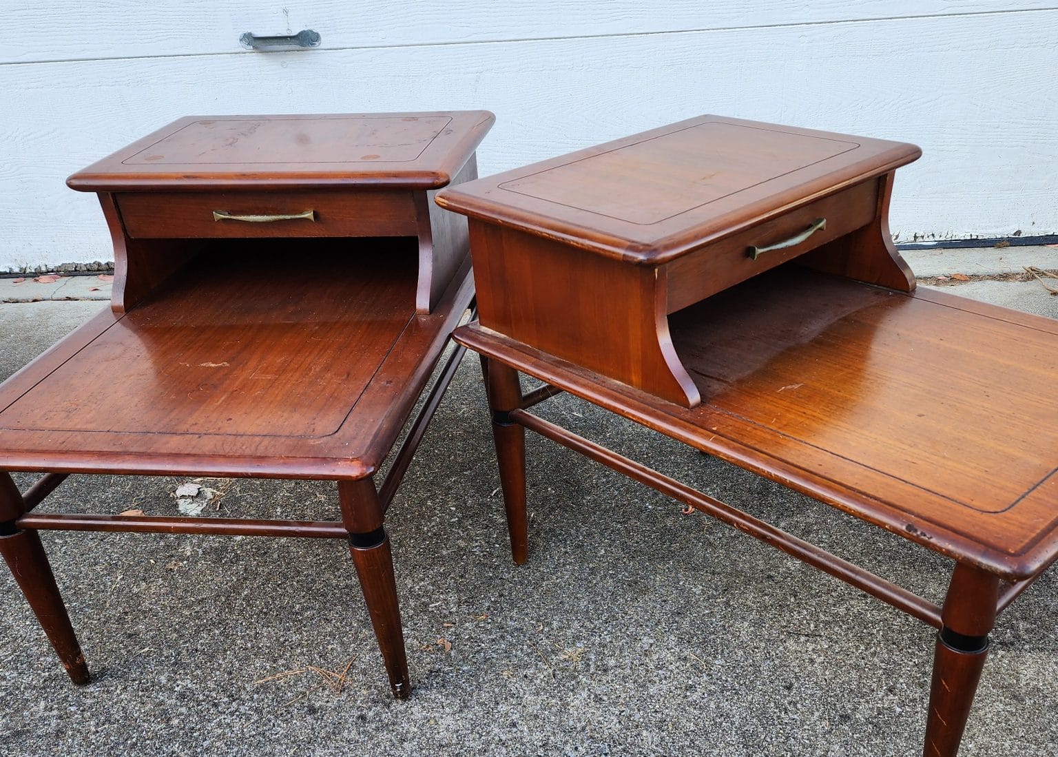 MCM Step End Table Makeover - My Repurposed Life®