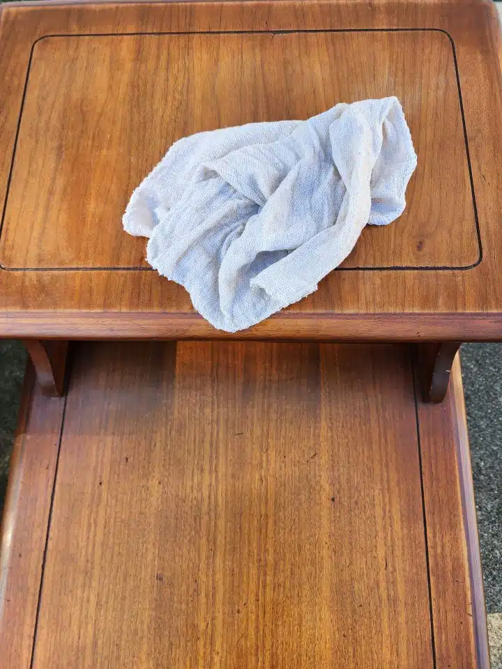 MCM Step End Table Makeover - My Repurposed Life®