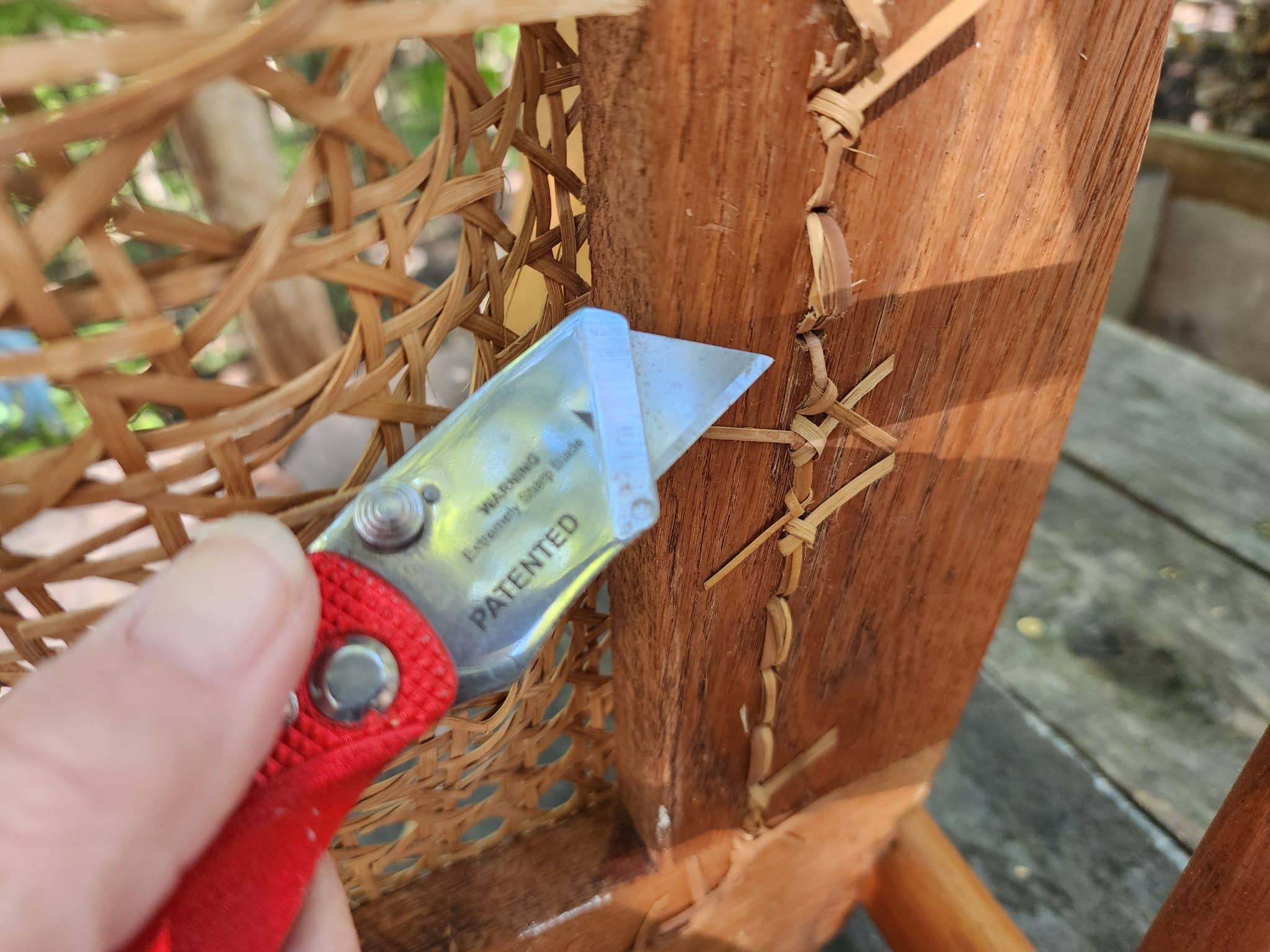 Vintage Oak Cane Chair Makeover - My Repurposed Life®