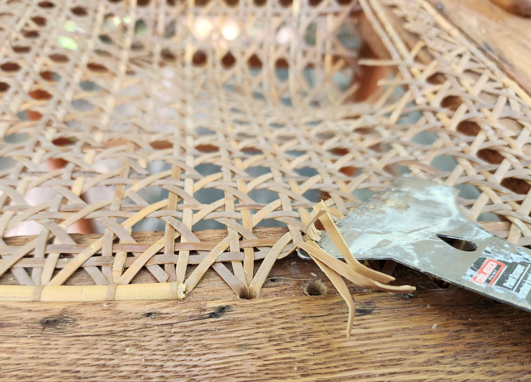 Vintage Oak Cane Chair Makeover - My Repurposed Life®