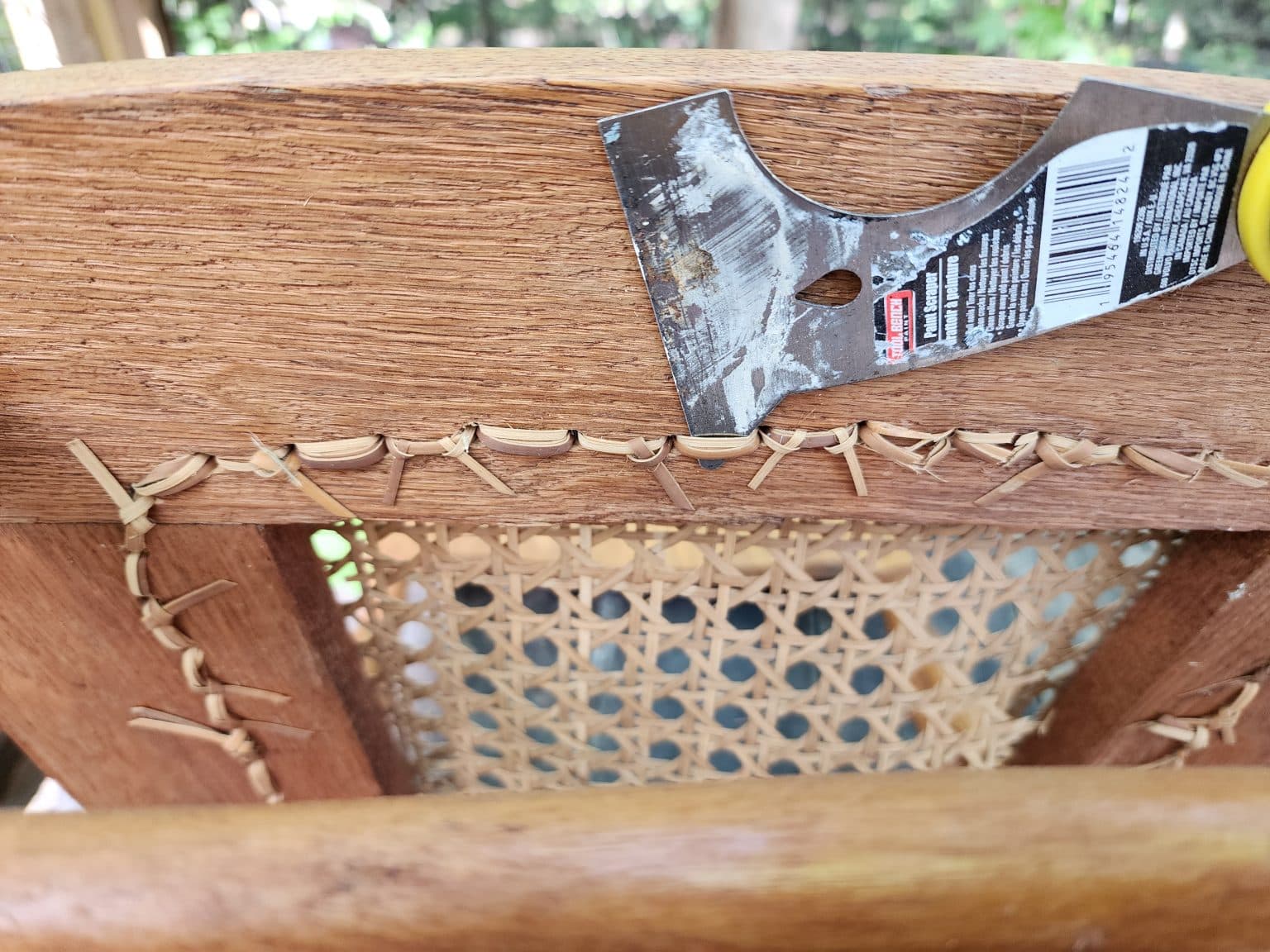 Vintage Oak Cane Chair Makeover - My Repurposed Life®