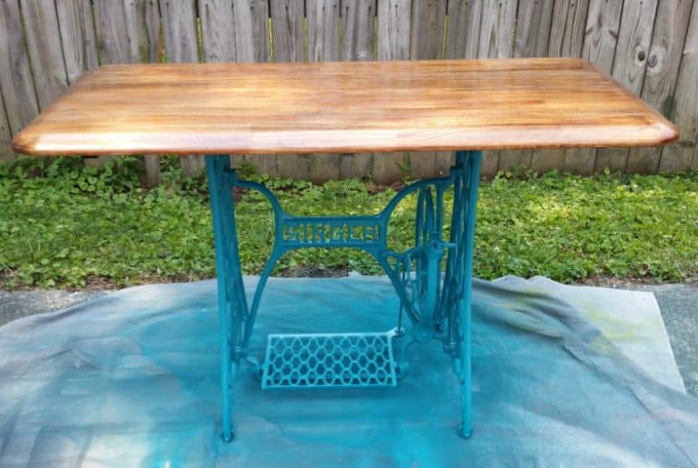Repurposed Singer Sewing Machine Table | Easy Vintage Upcycle