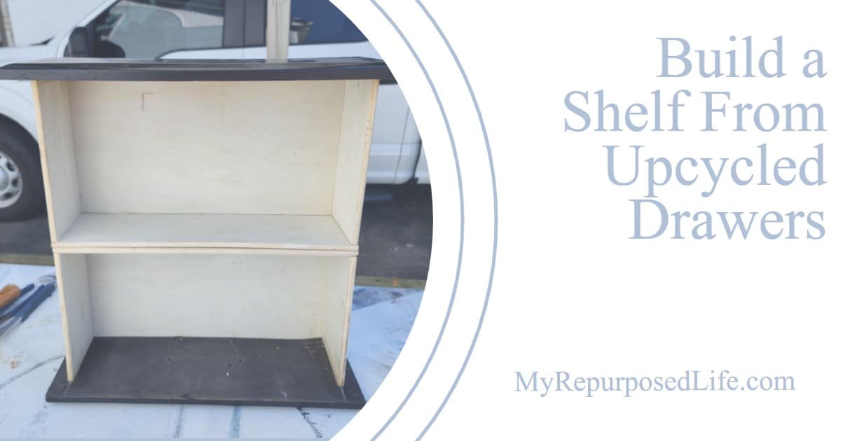 Upcycled Drawers | Hanging Wall Shelf - My Repurposed Life®