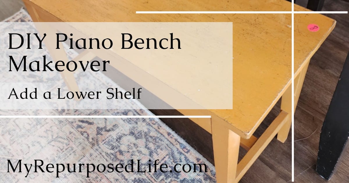 DIY Piano Bench Makeover: How to Add a Shelf and Fresh Paint - My ...