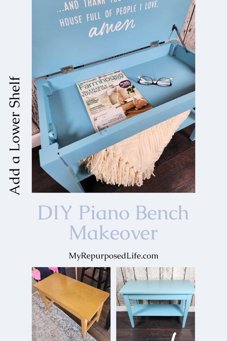 DIY Piano Bench Makeover: How to Add a Shelf and Fresh Paint - My ...