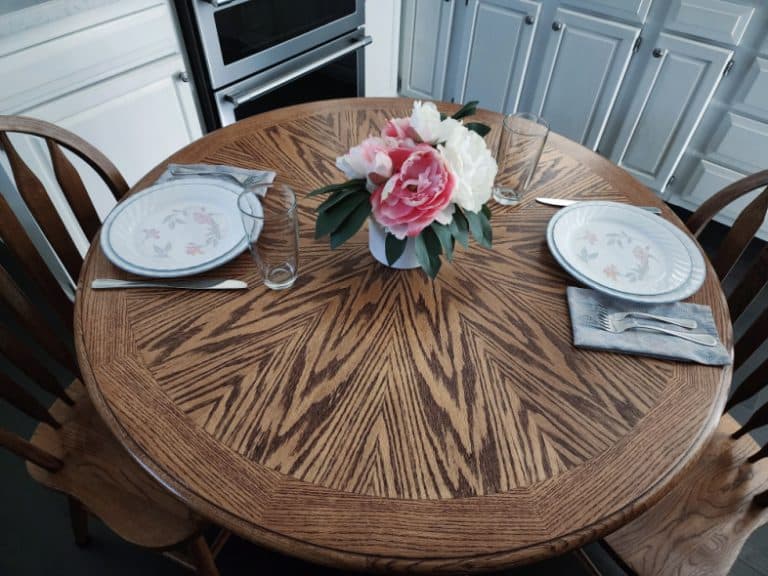 Oak Kitchen Table Makeover: Reviving Vintage Beauty - My Repurposed Life®