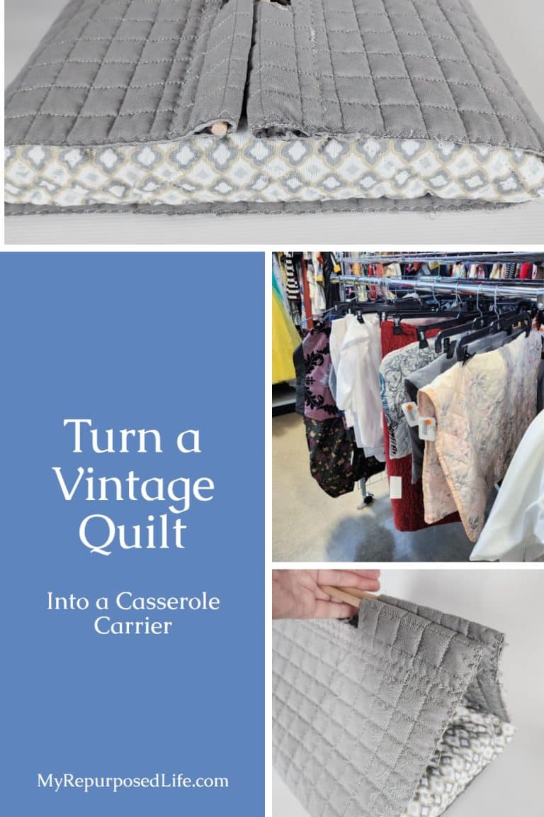 Quilted Casserole Carrier Ideas Using Salvaged Fabrics - My Repurposed ...